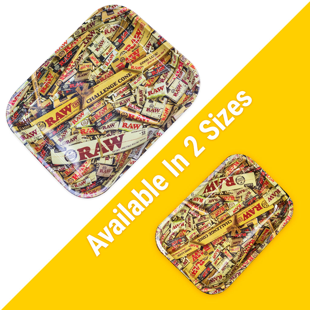 RAW Rolling Tray – Small & Large Sizes | Classic & Durable - Zaampro